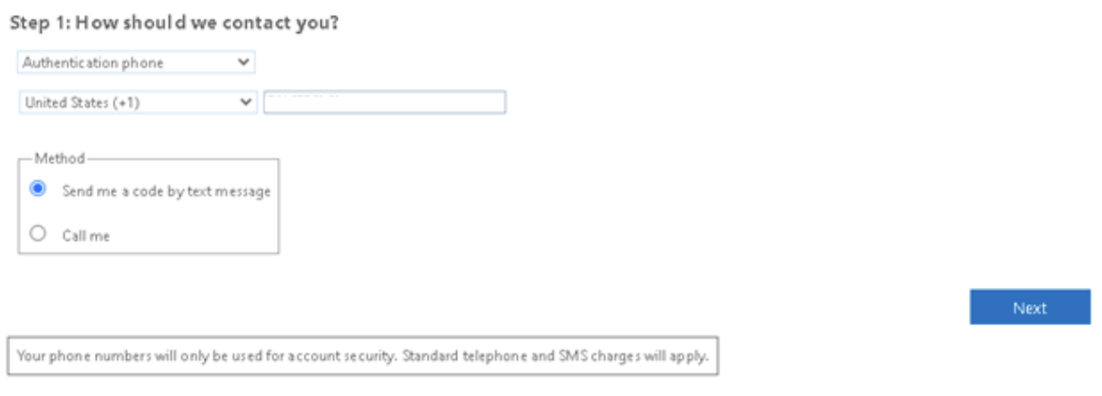 Microsoft Two Factor Authentication Setup